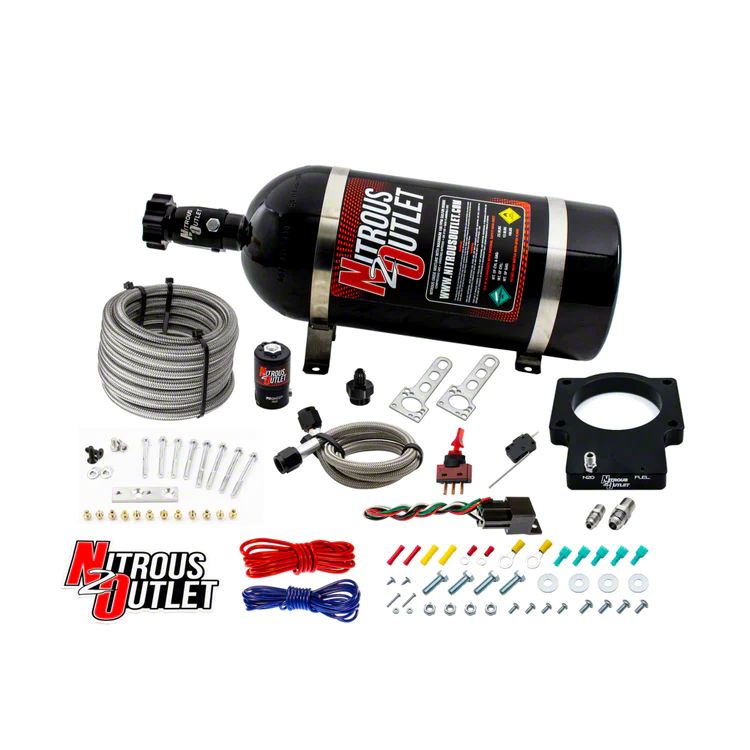 Nitrous Outlet Corvette 92mm Dry LSX Plate System; 12 lb. Bottle 00 ...