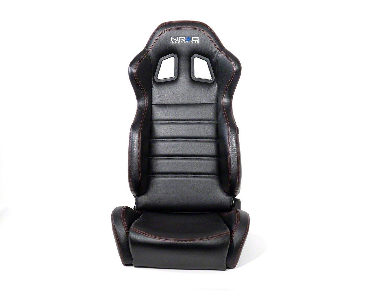 NRG Innovations Challenger Reclinable Racing Seats; Black Cloth with ...