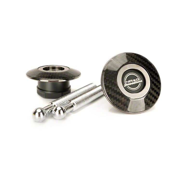 NRG Innovations Mustang Hood Locks; Carbon Fiber CHL-300 (Universal ...