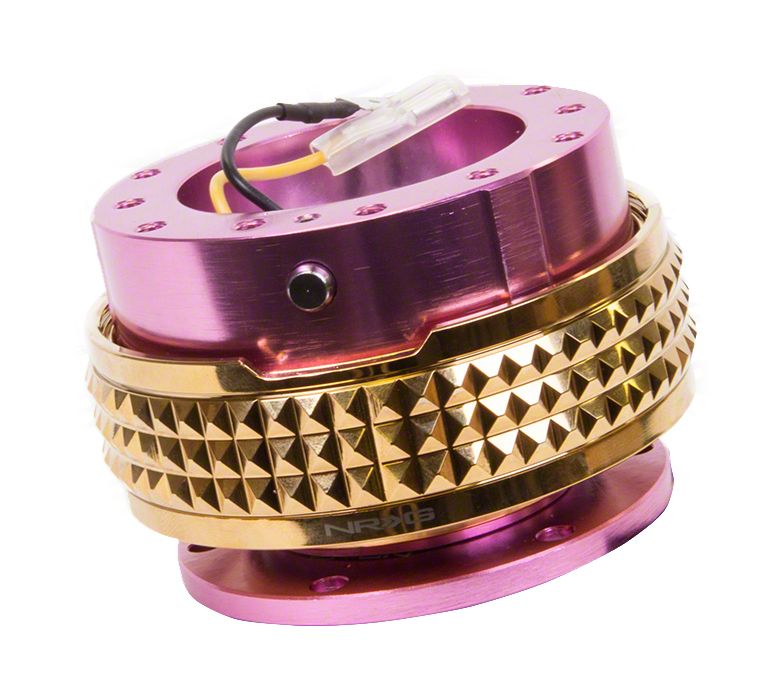NRG Innovations Mustang Steering Wheel Hub Quick Release; Pink with ...