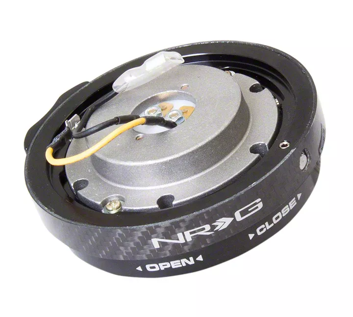 NRG Innovations Mustang Thin Steering Wheel Hub Quick Release; Carbon ...