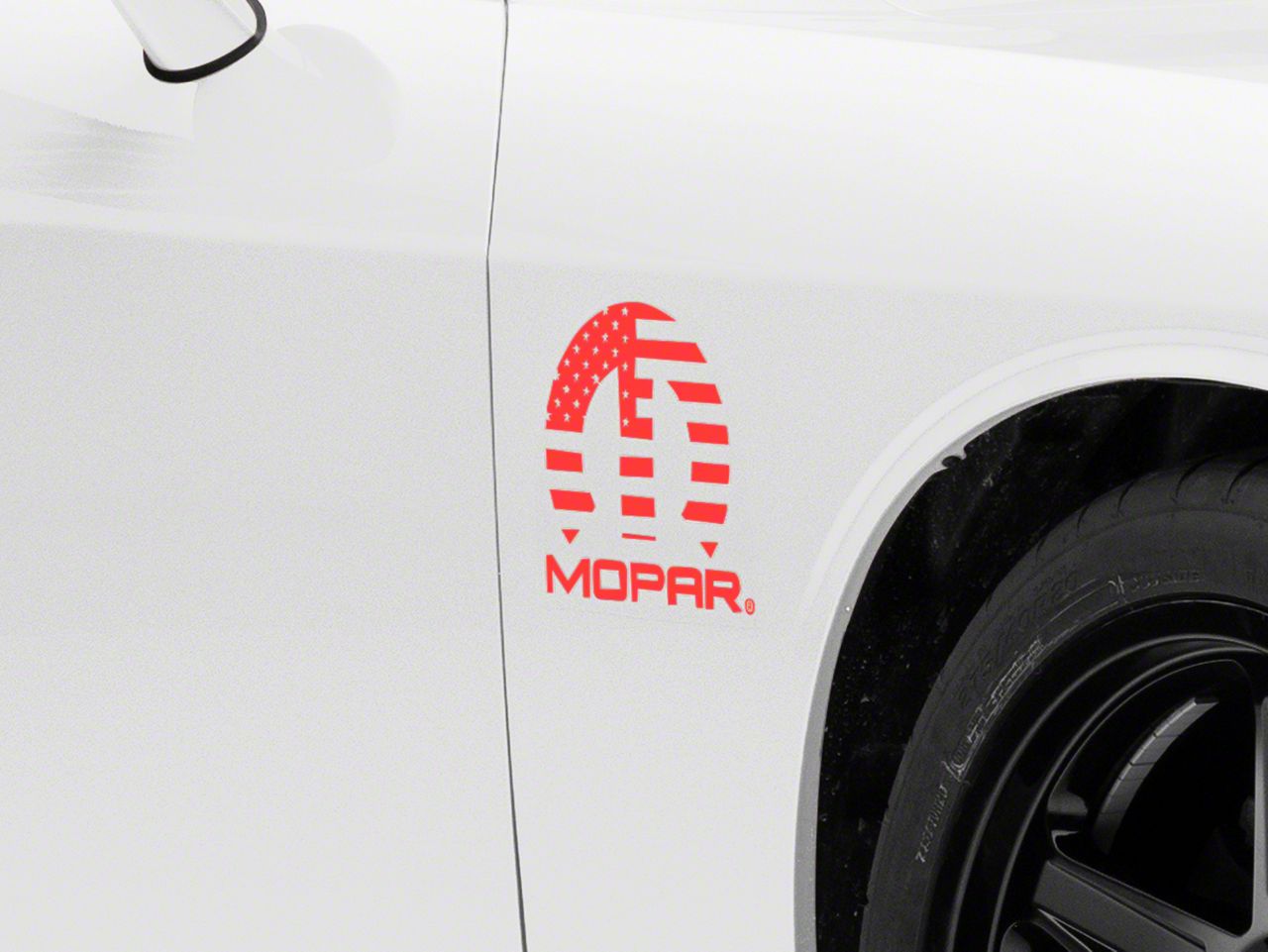 Mopar Licensed by SEC10 Challenger M Flag Decal; Red CH16491 (08-13 ...