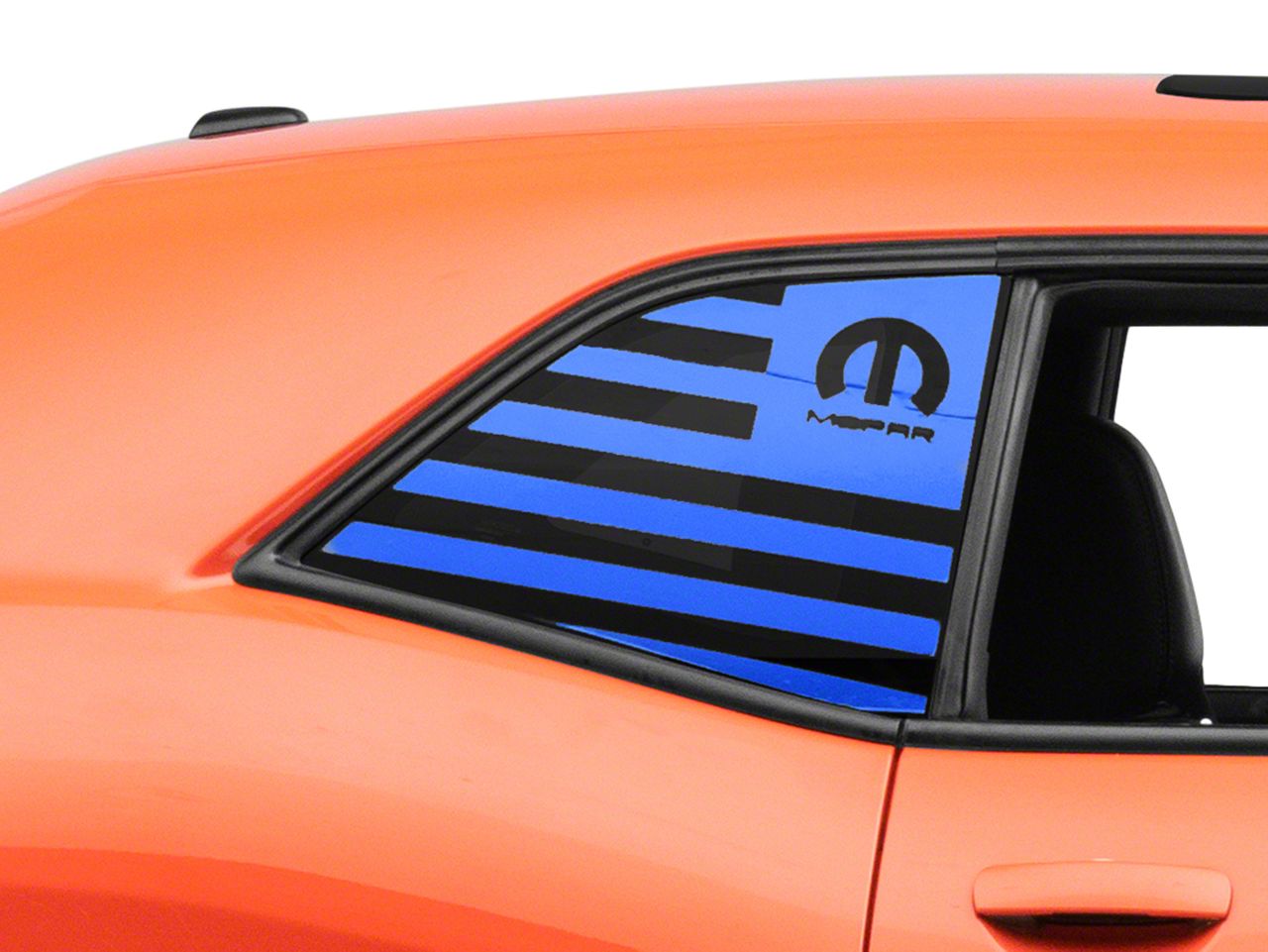 Mopar Licensed by SEC10 Challenger Mopar Flag Quarter Window Decals ...