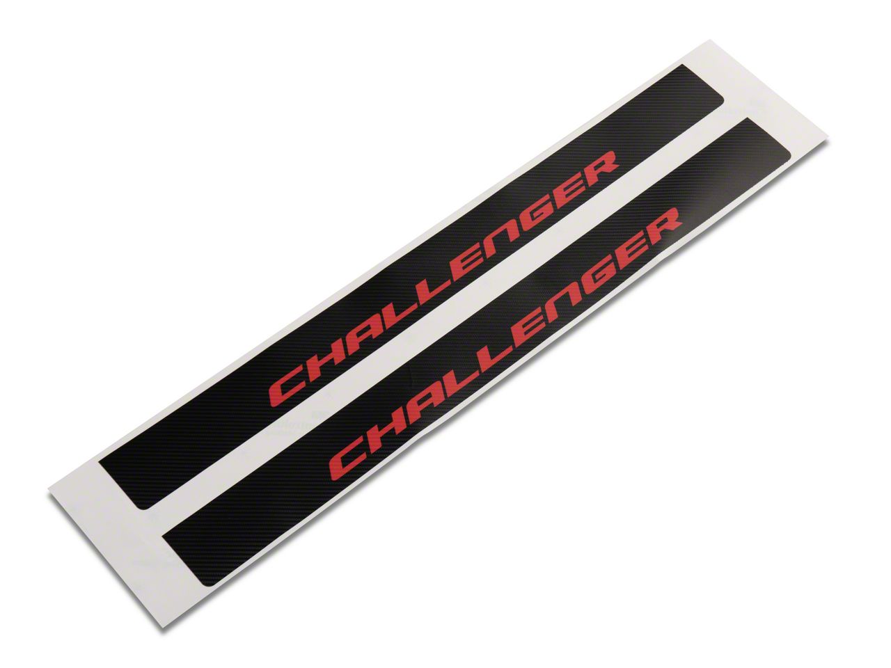 Mopar Licensed by SEC10 Challenger Carbon Fiber Door Sill Decal; Red ...