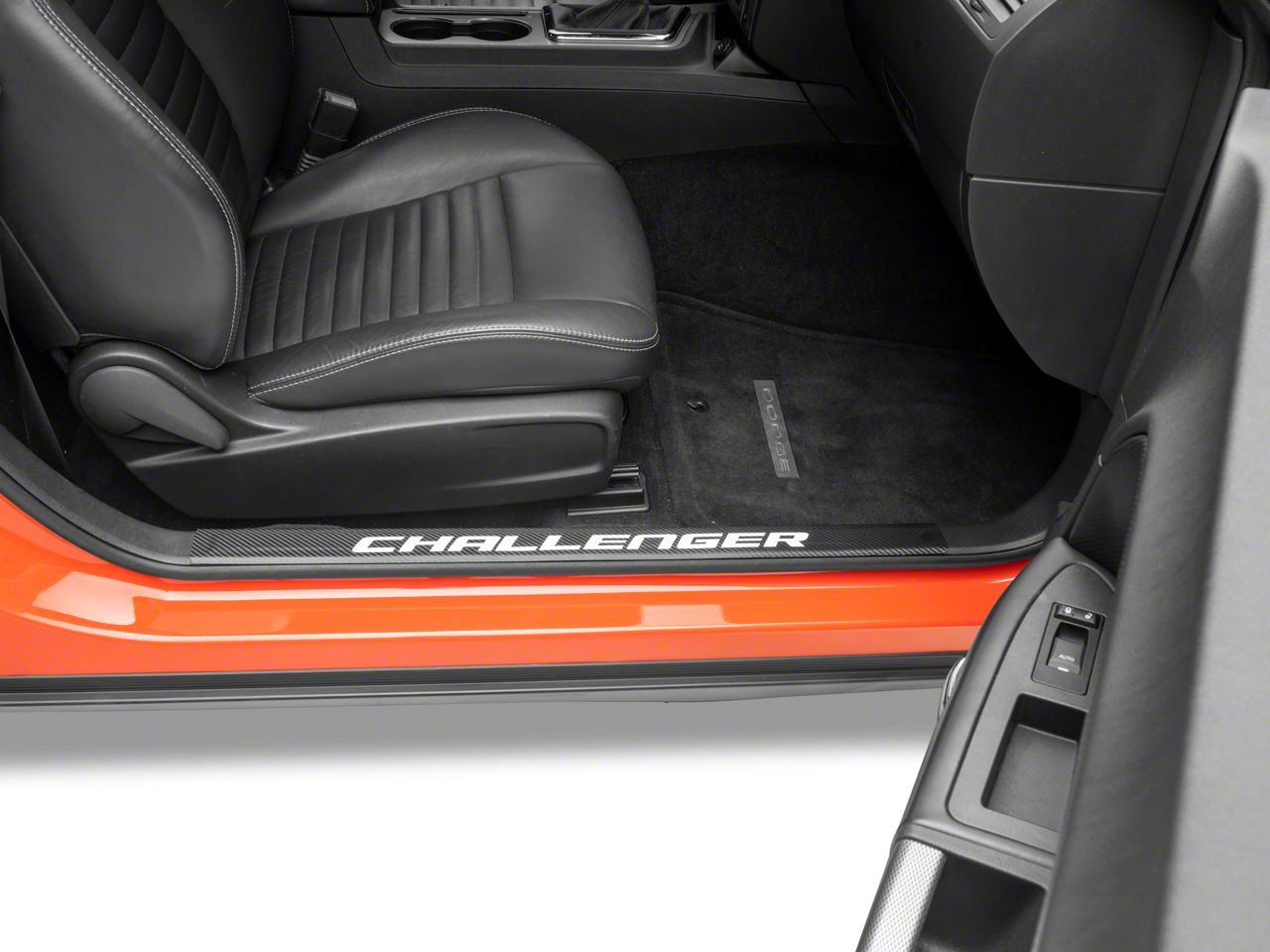 Mopar Licensed by SEC10 Challenger Carbon Fiber Door Sill Decal; White ...