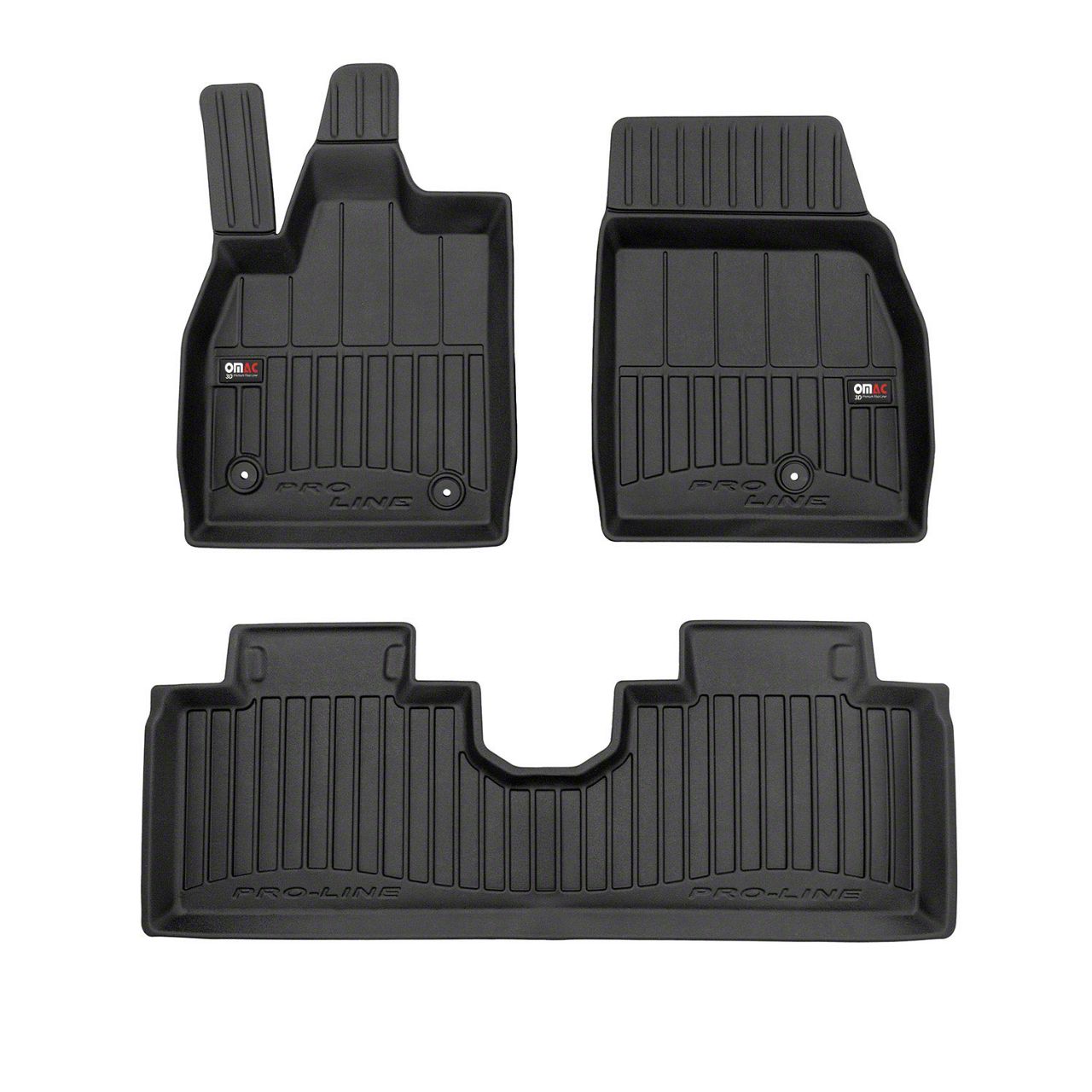 OMAC Mach-E Premium 3D Front and Rear Floor Liners; Black 2652454 (21 ...