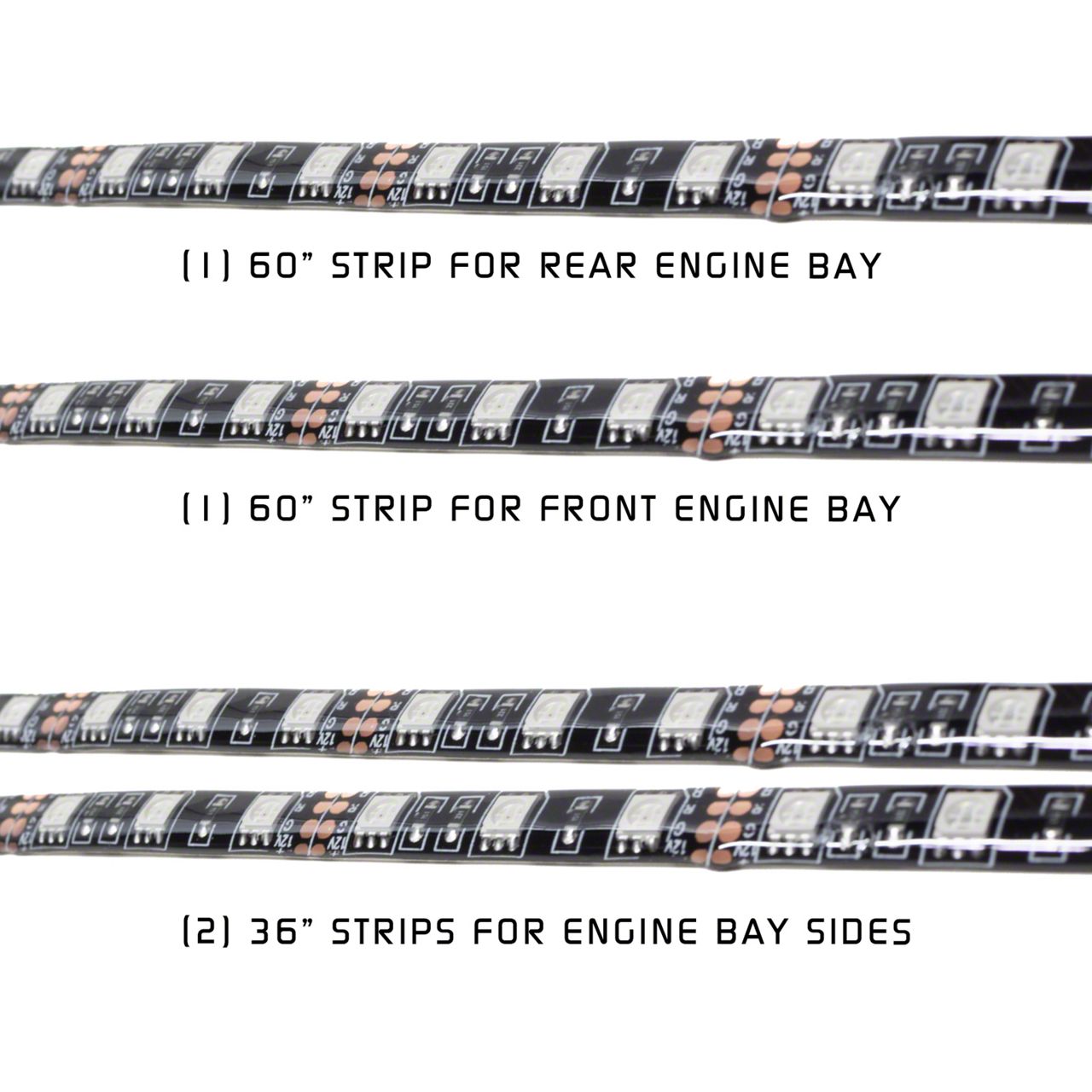 Oracle Camaro 60-Inch Flexible LED Strip Engine Bay Lighting Kit ...