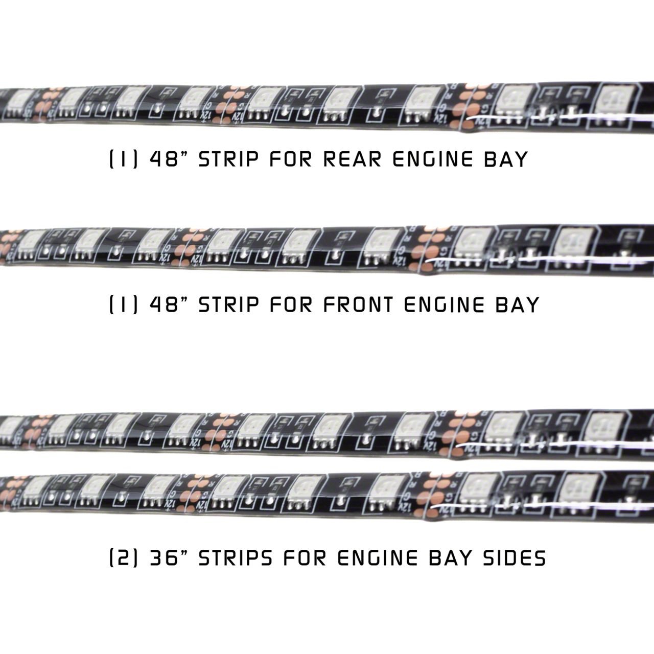 Oracle Challenger 48-Inch Flexible LED Strip Engine Bay Lighting Kit ...