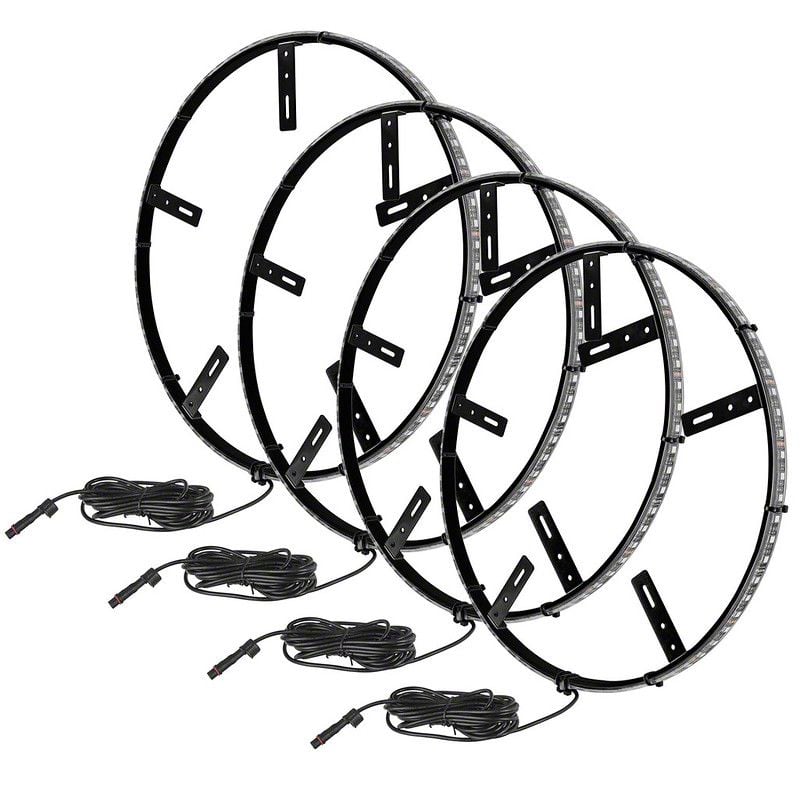 Oracle Charger Blue Double Row LED Illuminated Wheel Rings 4228-002 ...