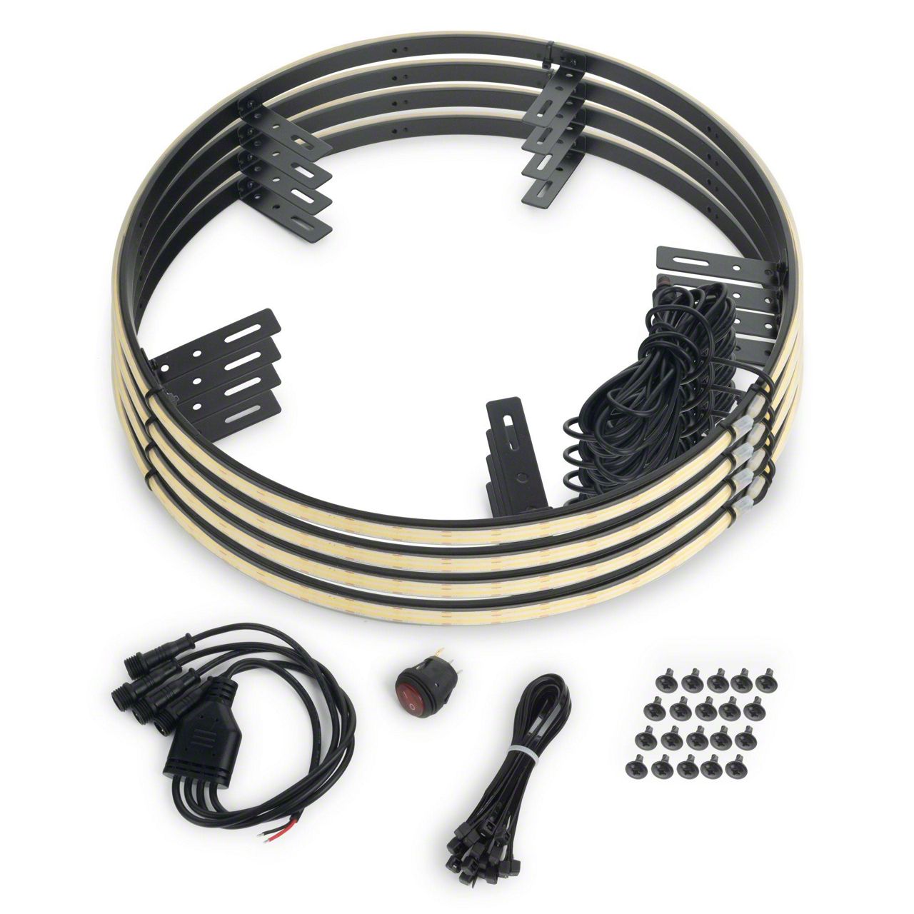 Oracle Charger LED Illuminated Wheel Rings; Plasma White 4238-051 ...