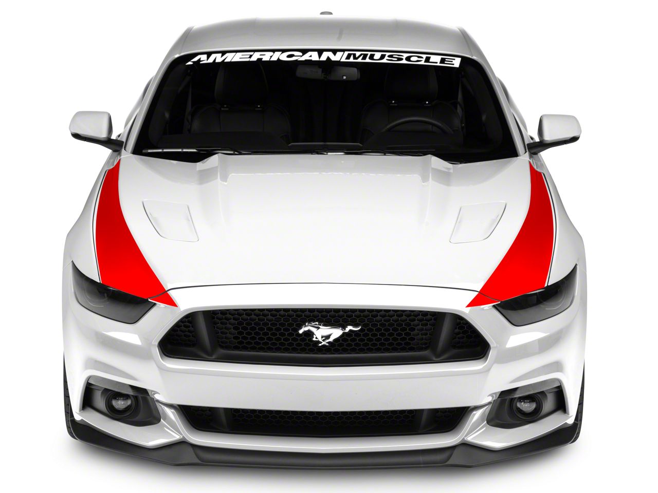 SEC10 Mustang Outer Hood Stripes; Red 386510 (15-17 Mustang) - Free ...