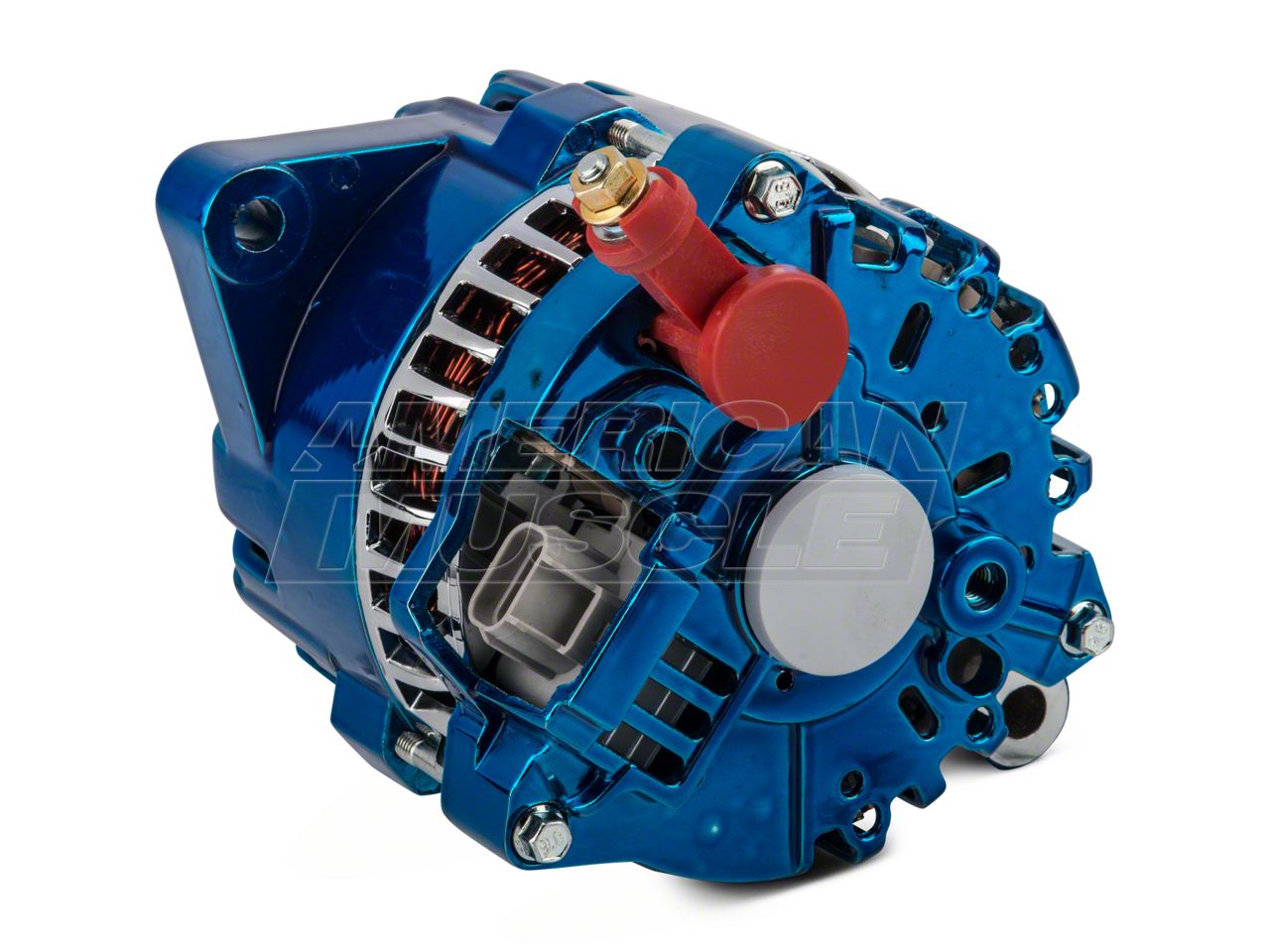 PA Performance Mustang Alternator; 130 Amp; Blue 2503CB (01-04 Mustang ...