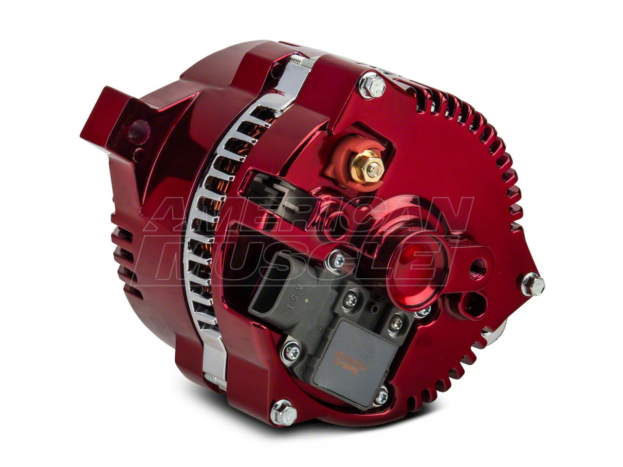 PA Performance Mustang Alternator; 130 Amp; Red 1704CR (94-95 Mustang ...