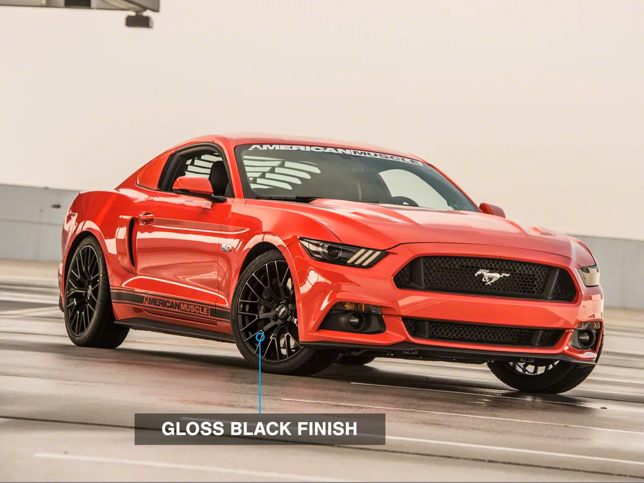 Mustang Performance Pack Style Gloss Black Wheel; 19x8.5; 30mm Offset ...