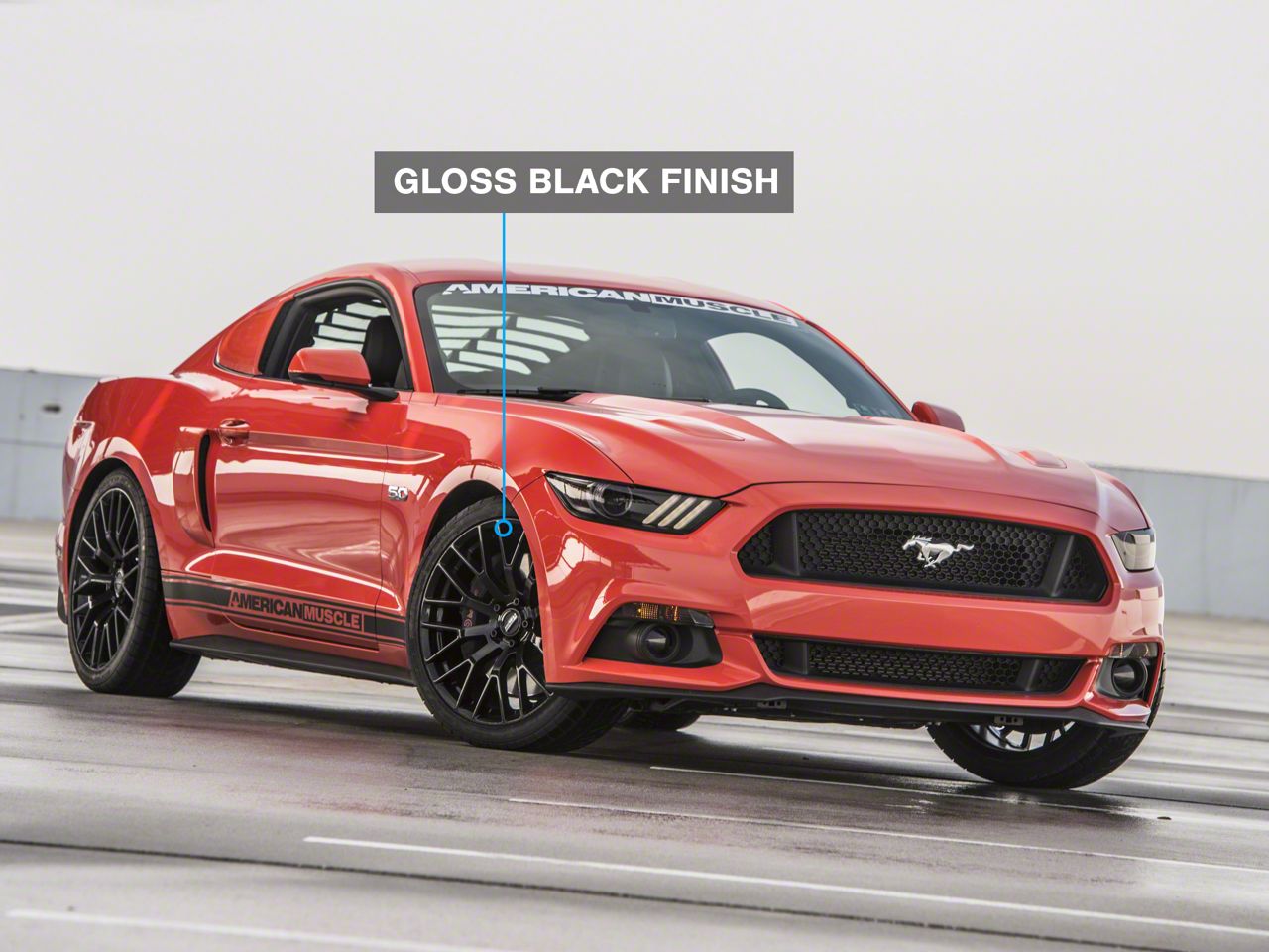 Mustang Performance Pack Style Gloss Black Wheel; 20x8.5; 30mm Offset ...