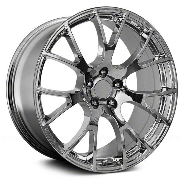 Challenger PR161 Chrome Wheel; Rear Only; 22x11; 18mm Offset (08-23 RWD ...