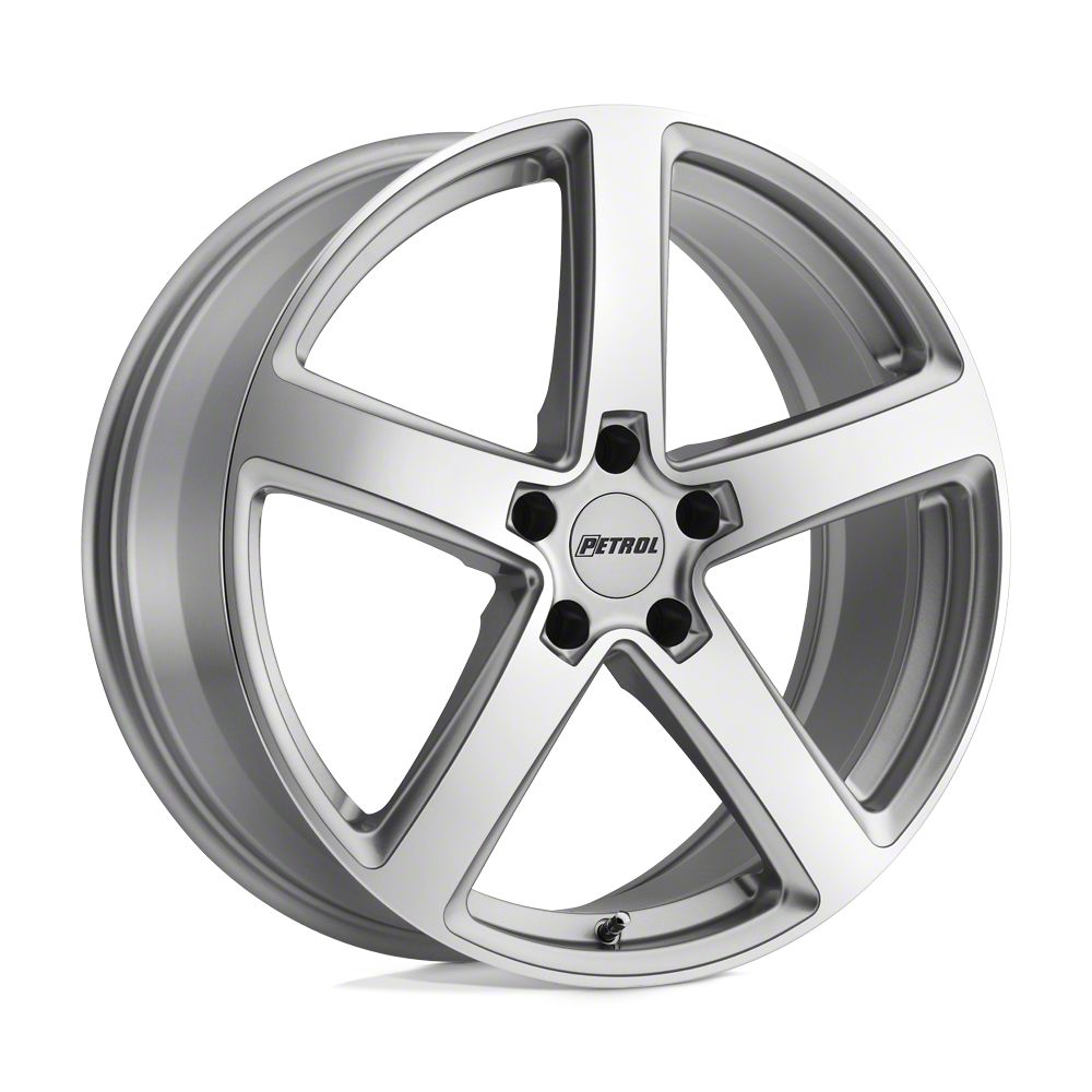 Petrol Mustang P2A Silver with Machined Cut Face Wheel; 18x8; 40mm ...