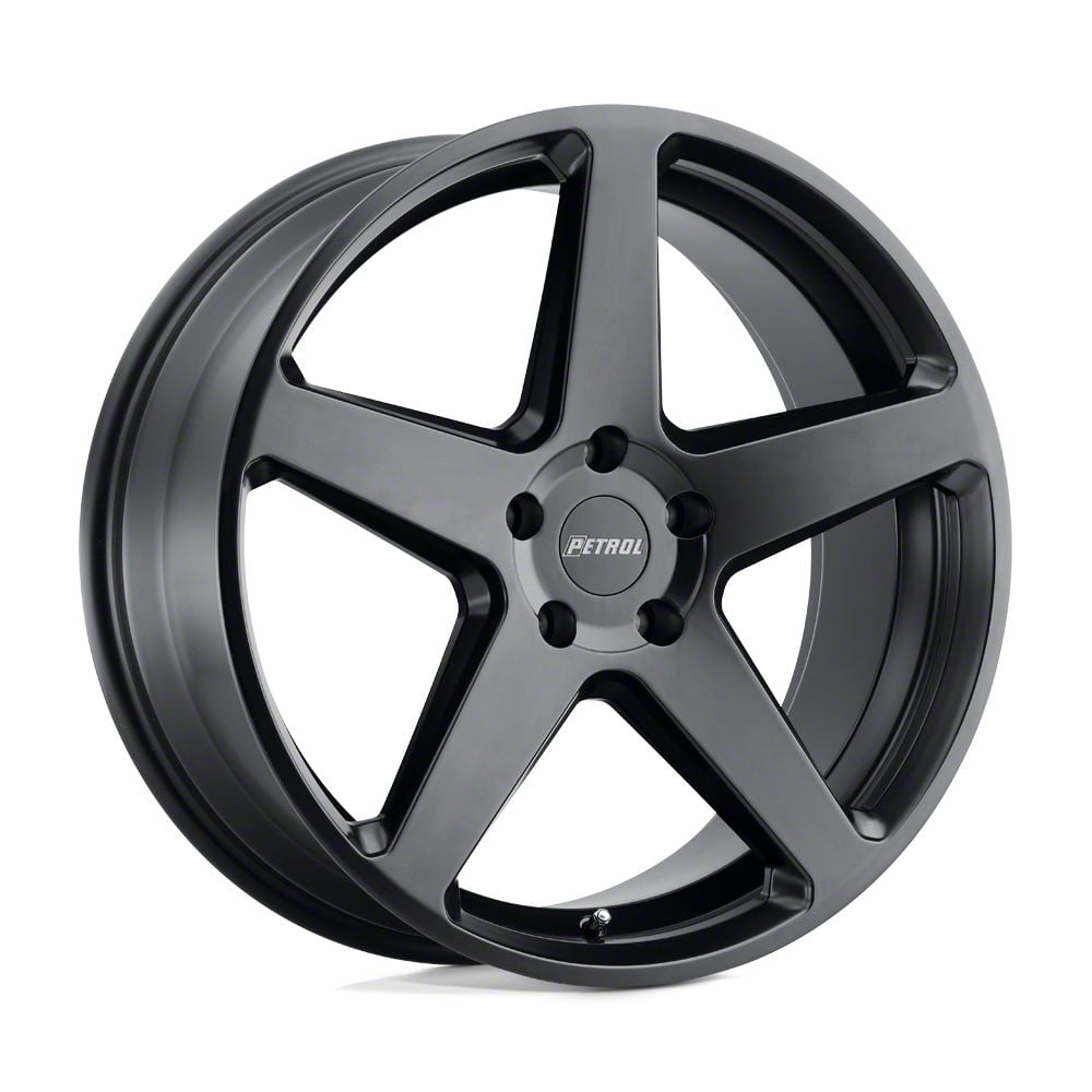 Petrol Mustang P2C Semi Gloss Black Wheel; 18x8; 40mm Offset ...