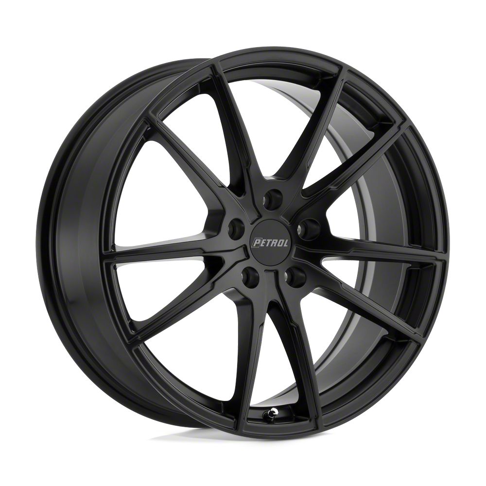 Petrol Mustang P0A Matte Black Wheel; 18x8; 40mm Offset ...