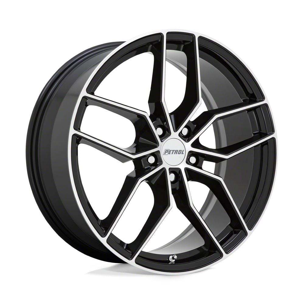 Petrol Mustang P5C Gloss Black with Machined Face Wheel; 18x8; 40mm ...