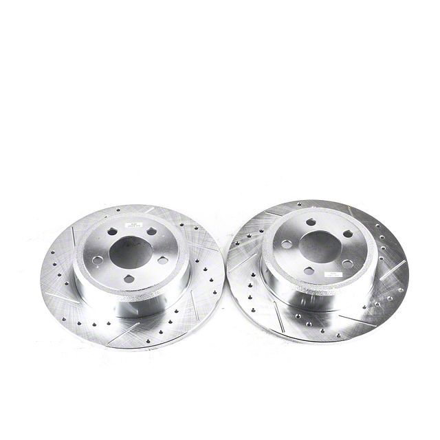 PowerStop Charger Evolution Cross-Drilled and Slotted Rotors; Rear Pair ...