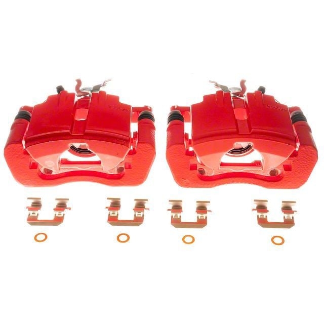 PowerStop Mustang Performance Rear Brake Calipers; Red S15028 (15-23 ...