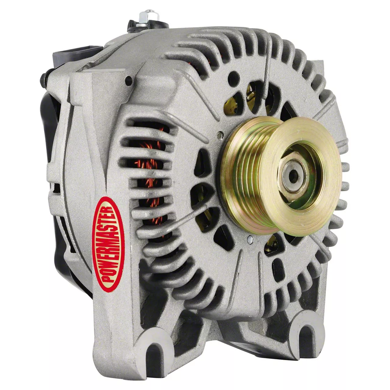 Powermaster Mustang 4G Style Frame Frame V Mount Alternator with 6 ...