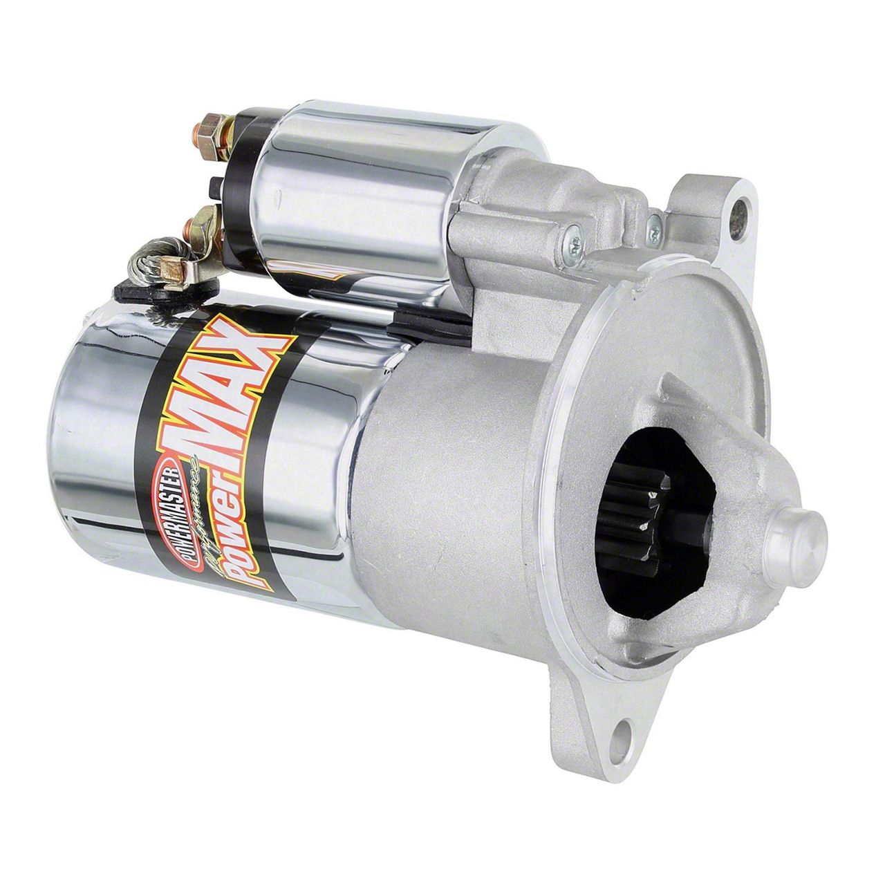 Powermaster Mustang PowerMAX Starter; 164-Tooth; Chrome 19172 (79-83 5 ...