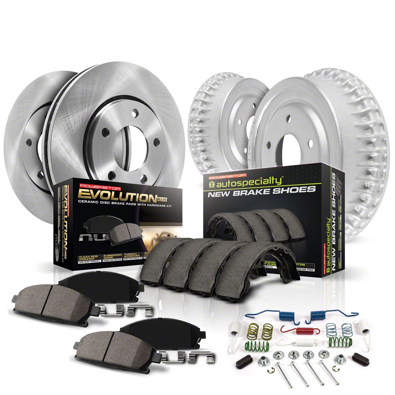 PowerStop Camaro OE Replacement Brake Rotor, Drum and Pad Kit; Front ...