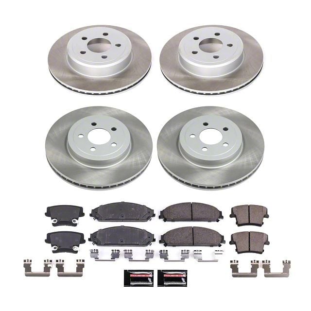 PowerStop Challenger Semi-Coated Brake Rotor and Pad Kit; Front and ...