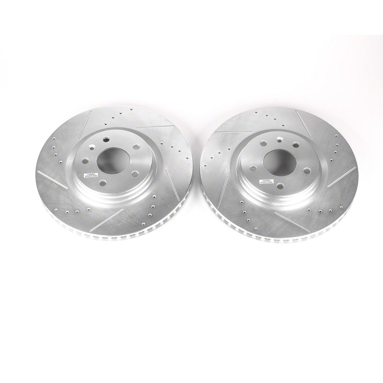 PowerStop Corvette Evolution Cross-Drilled and Slotted Rotors; Front ...