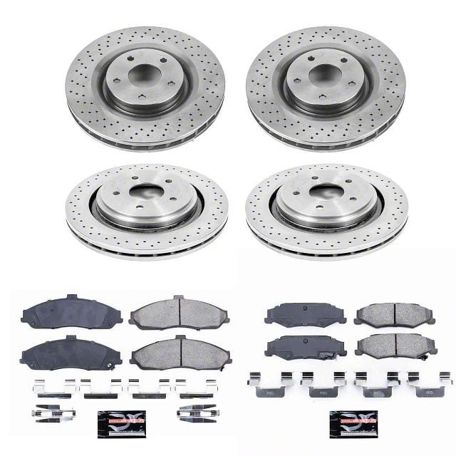 PowerStop Corvette OE Replacement Brake Rotor and Pad Kit; Front and ...