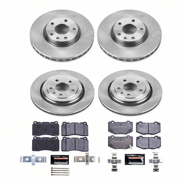 PowerStop Corvette Track Day Brake Rotor and Pad Kit; Front and Rear ...