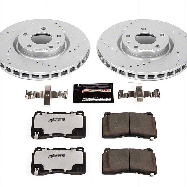 PowerStop Corvette Z26 Street Warrior Brake Rotor and Pad Kit; Front ...