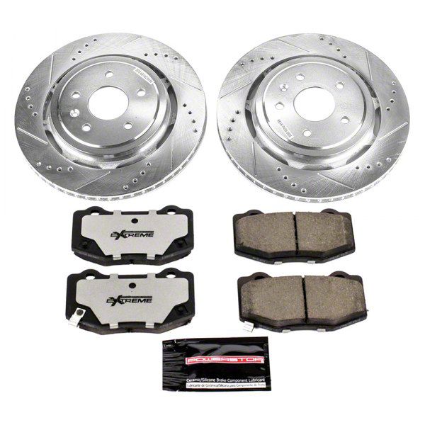 PowerStop Corvette Z26 Street Warrior Brake Rotor and Pad Kit; Rear ...