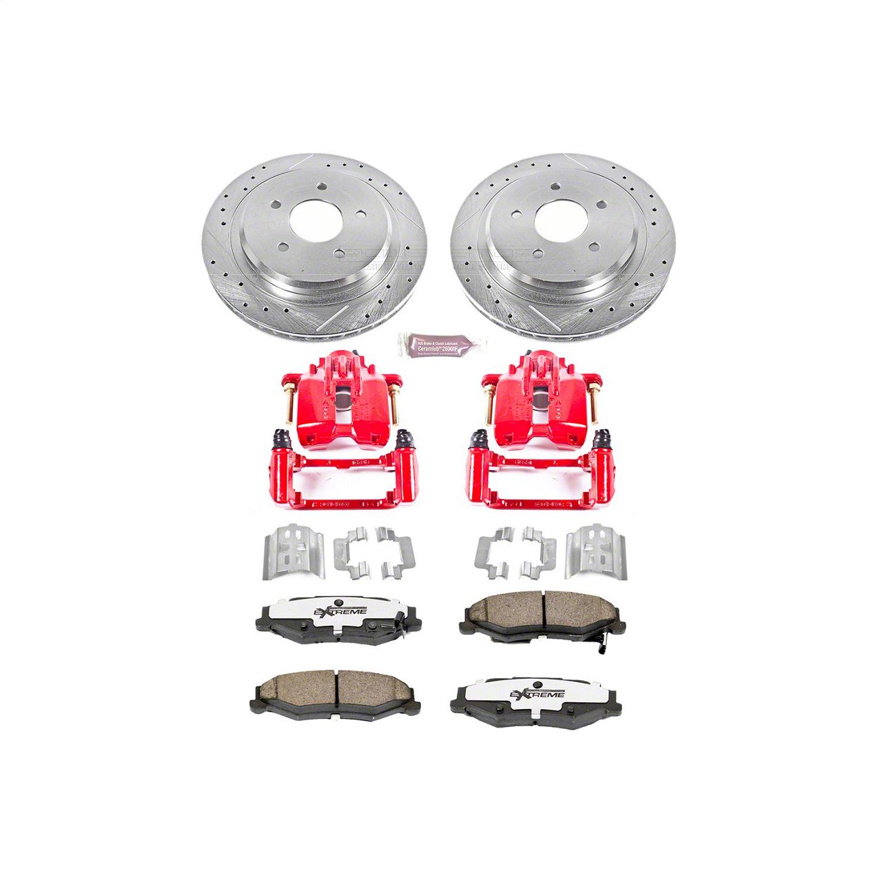 PowerStop Corvette Z26 Street Warrior Brake Rotor, Pad and Caliper Kit ...