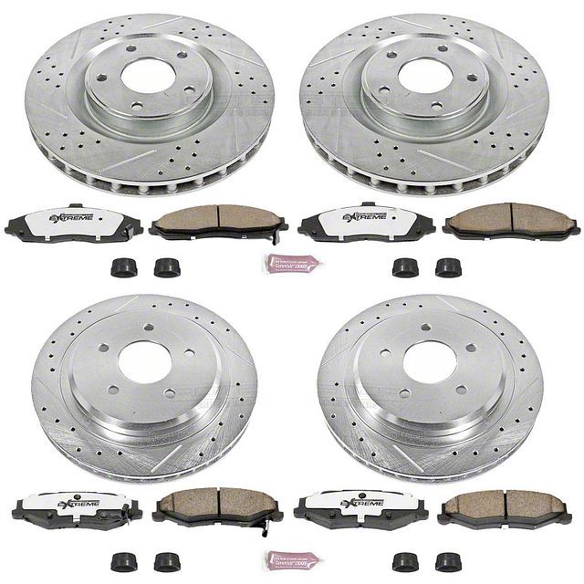 PowerStop Corvette Z26 Street Warrior Brake Rotor and Pad Kit; Front ...