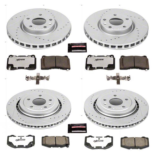 PowerStop Corvette Z26 Street Warrior Brake Rotor and Pad Kit; Front ...