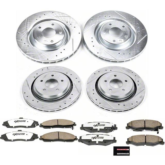 PowerStop Corvette Z26 Street Warrior Brake Rotor and Pad Kit; Front ...