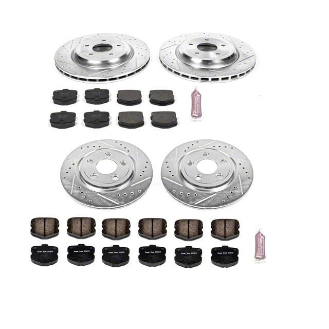PowerStop Corvette Z26 Street Warrior Brake Rotor and Pad Kit; Front ...