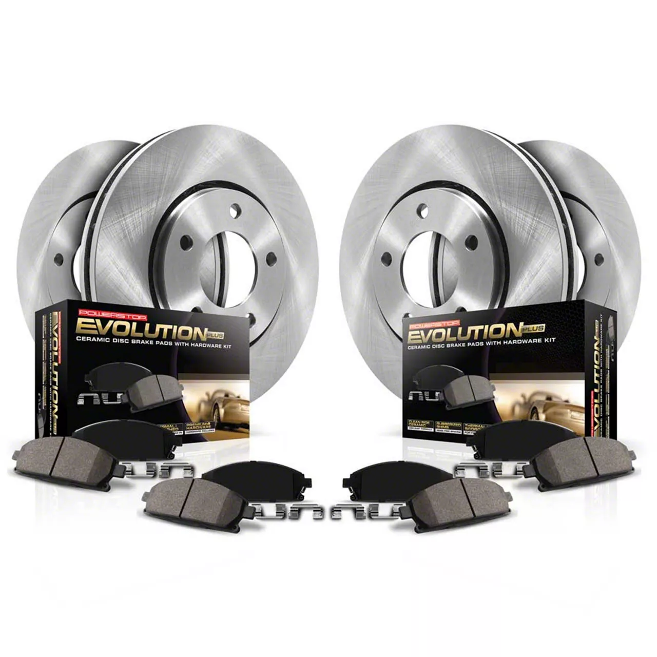 PowerStop Mustang OE Replacement Brake Rotor and Pad Kit; Front and ...