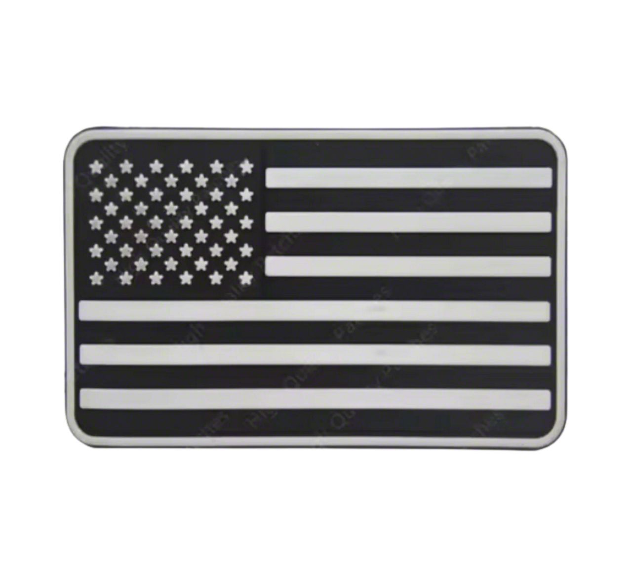 Primo Workz Universal AM Velcro PVC American Flag Patch; Black and ...
