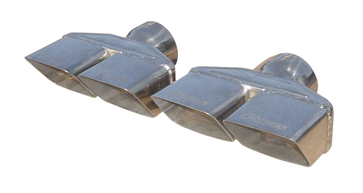 Pypes Challenger 3-Inch Polished Dual Rectangle Exhaust Tips EVT88 (08 ...