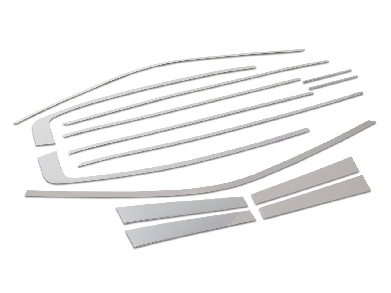 Charger 14-Piece Window Trim Package; Stainless Steel (11-23 Charger ...