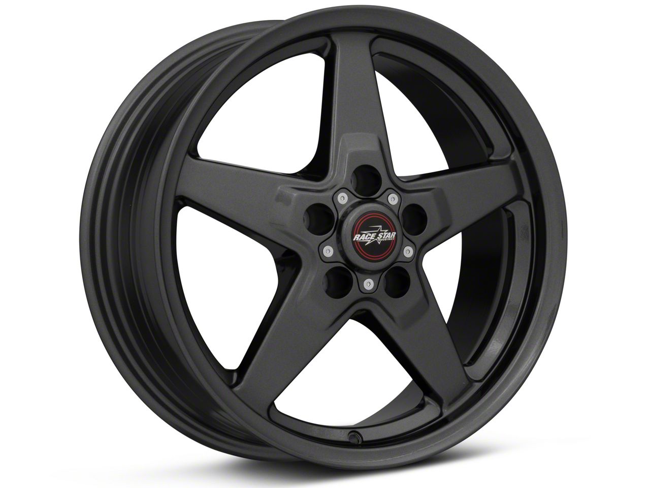Race Star Mustang 92 Drag Star Bracket Racer Metallic Gray Wheel; 17x7 ...