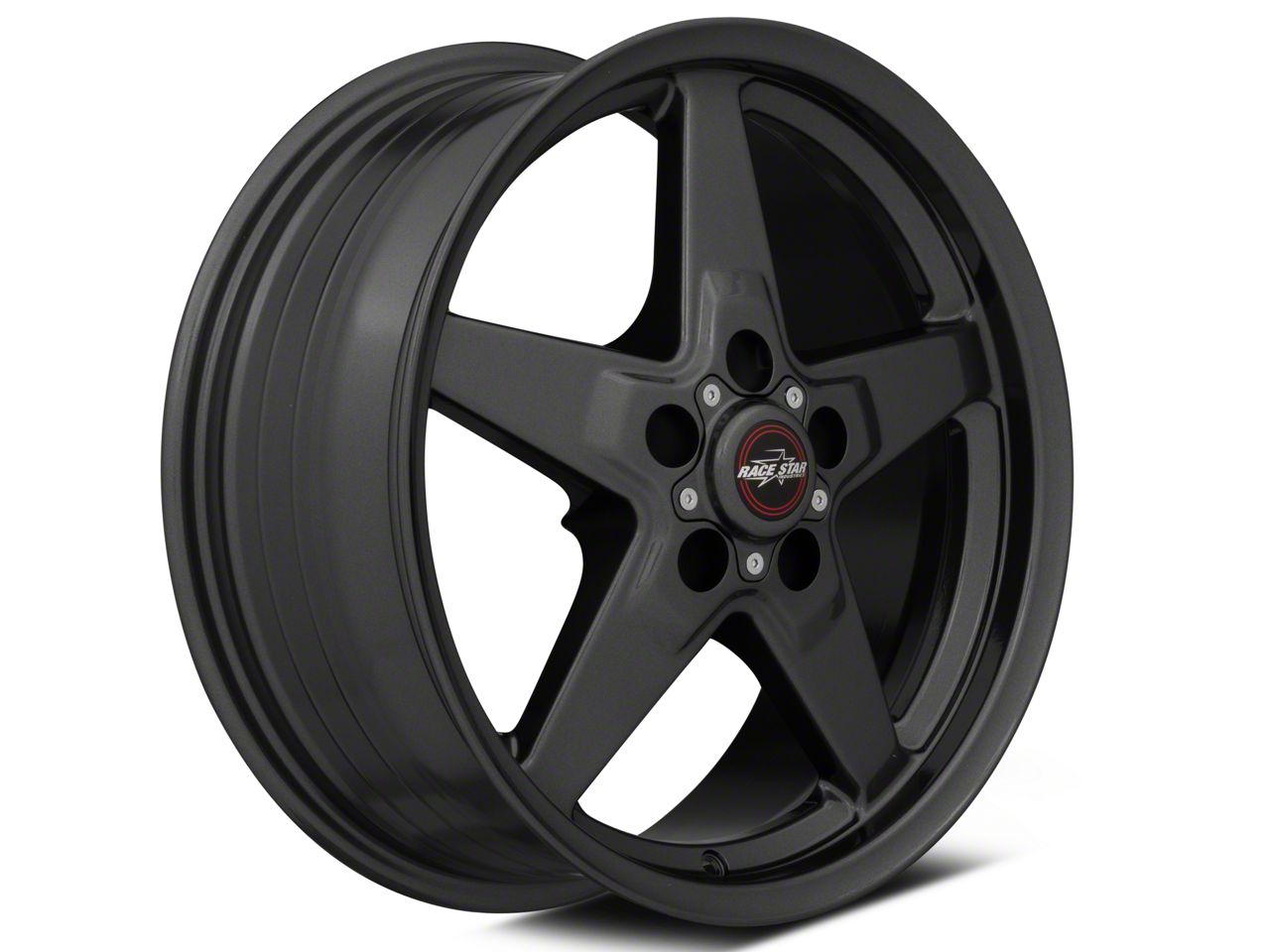 Race Star Mustang 92 Drag Star Bracket Racer Metallic Gray Wheel; 17x7 ...