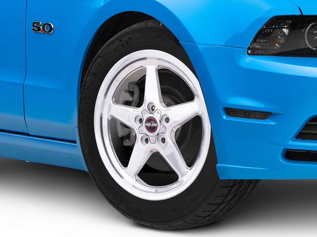 Race Star Mustang 92 Drag Star Polished Wheel; Front Only; Direct Drill ...