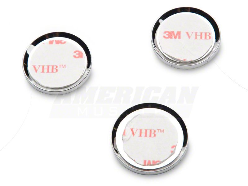 SpeedForm Mustang Modern Billet 3-Piece Radio Button Covers; Chrome ...