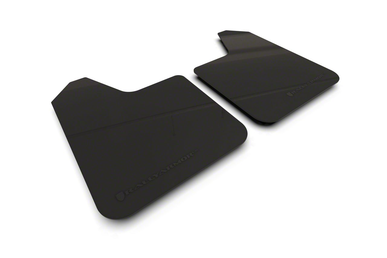 Rally Armor Challenger Universal UR Black Mud Flaps with Metallic Black ...