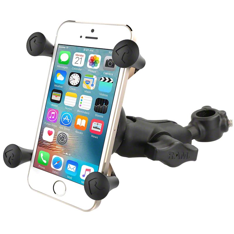 RAM Mounts Charger X-Grip Phone Mount with 1/2-Inch Diameter Rail Base ...